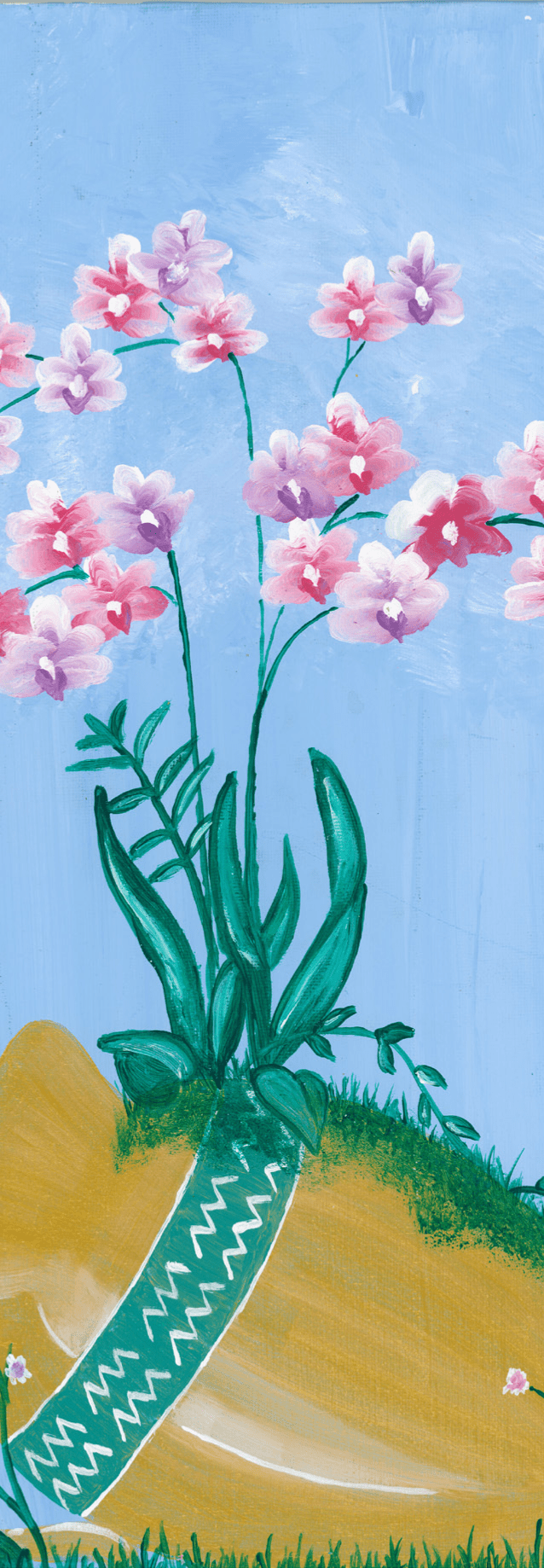 Vase of Orchids Bookmark | Goldilocks-Cards